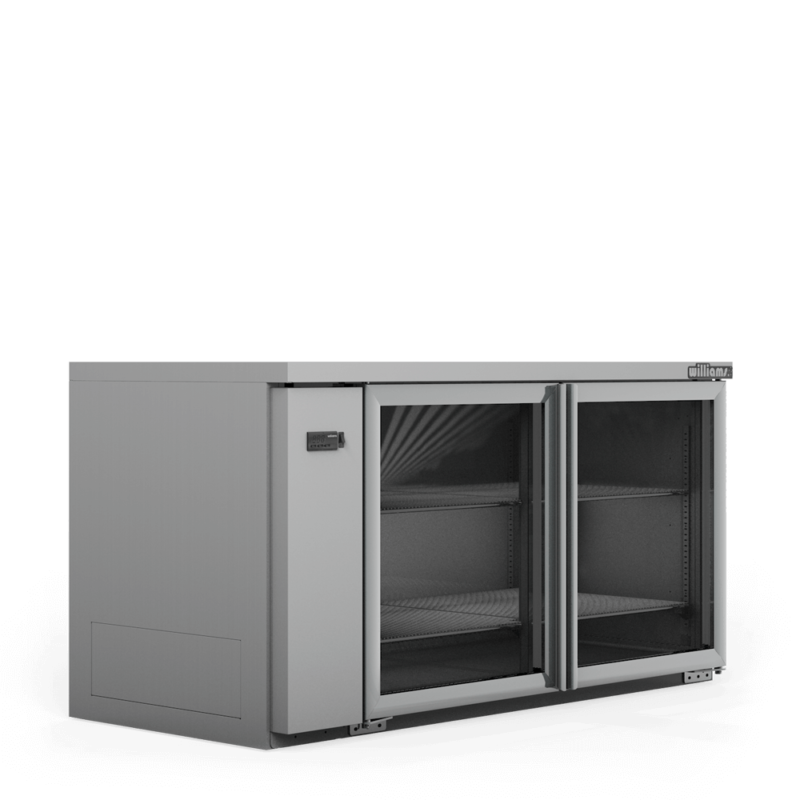 Two Door Stainless Steel Remote Back Bar Counter Display Refrigerator ...